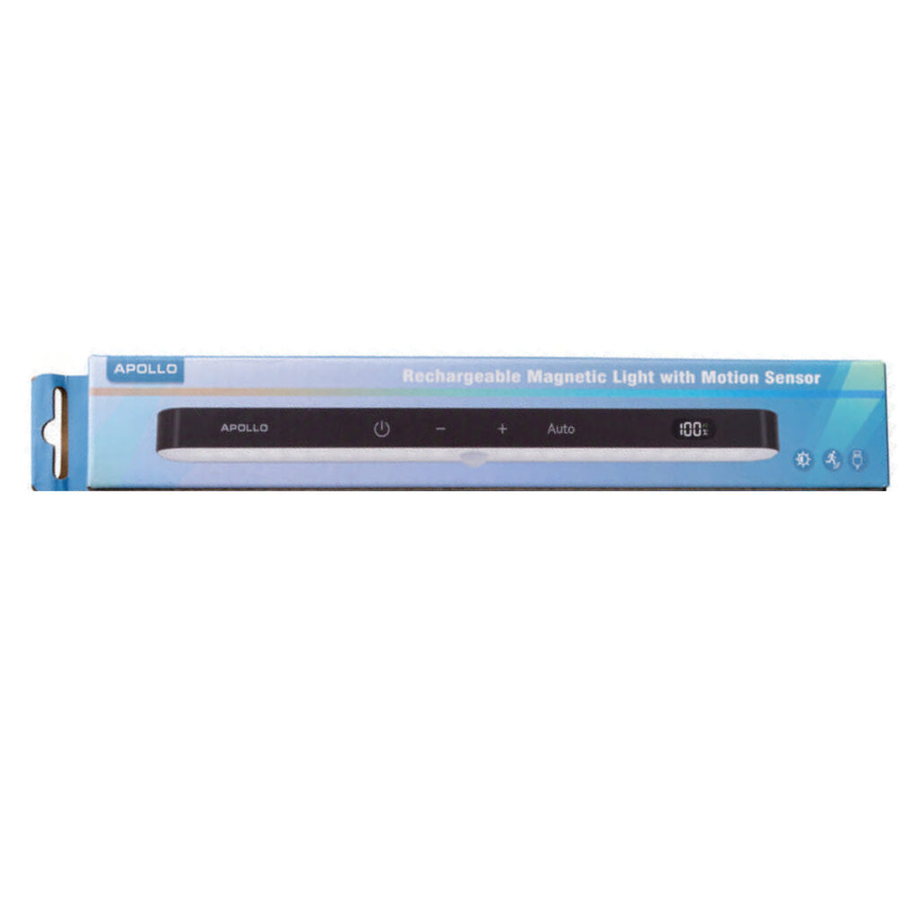 Apollo Rechargeable Magnetic LED Bar Light with Motion Sensor- Black ...
